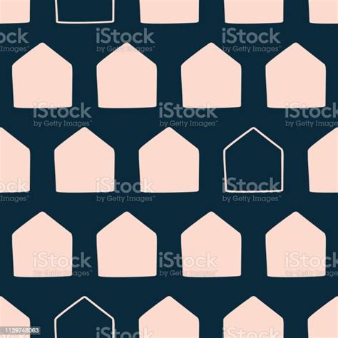 핑크 Abstact 주택 완벽 한 벡터 패턴입니다 간단한 손 그리기 인쇄 0명에 대한 스톡 벡터 아트 및 기타 이미지 0명 가정 생활 귀여운 Istock