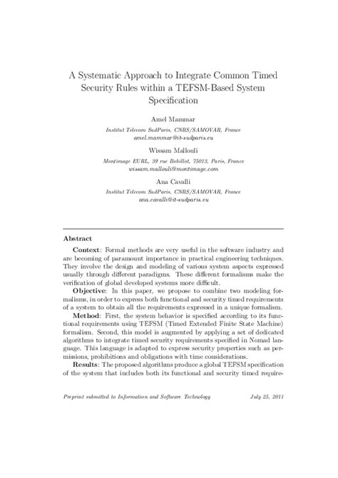 pdf a systematic approach to integrate common timed security rules