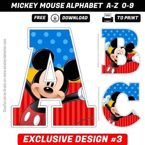 Alfabeto De Mickey Mouse El Taller De Hector Spiderman Goofy Lucas