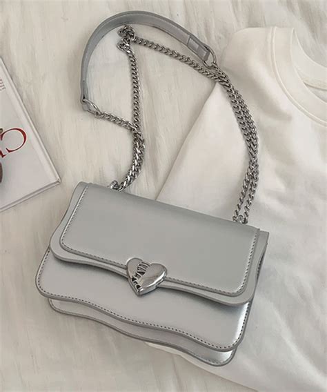 위드영 무료배송 러브레터 하트버클 체인 숄더백 겸 크로스백 핑크블랙아이보리실버
