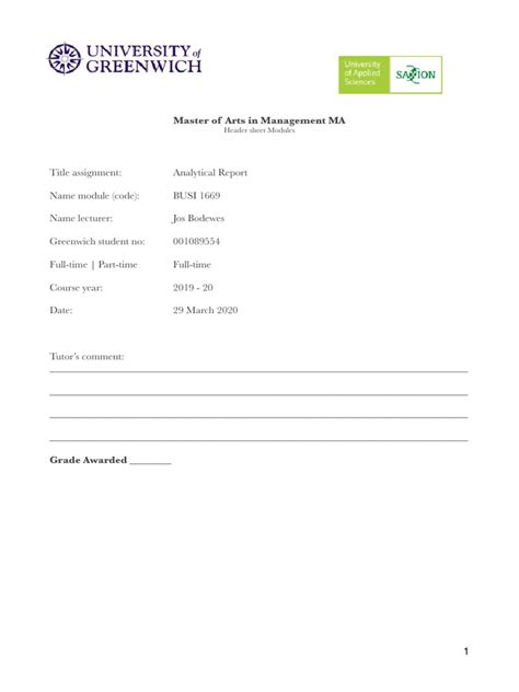 Analytical Report Pdf
