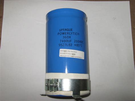 Sprague 36dx742f200df2a Powerlytic Capacitor 7400uf 200vdc Used Ebay