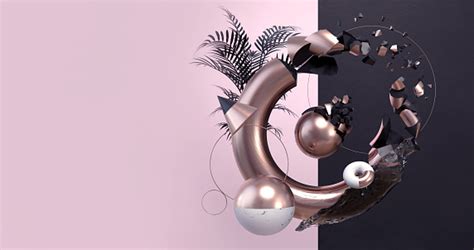 플로팅 기본 도형으로 추상적인 기하학적 배경의 3d 렌더링 현대 미니 멀 스튜디오 구성 랜딩 페이지 쇼케이스 제품 프레젠테이션을 위한 복사 공간이 있는 트렌디한 배경 3차원