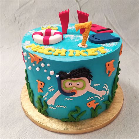 Underwater Swimming Cake Underwater Theme Cake Order Custom Cakes