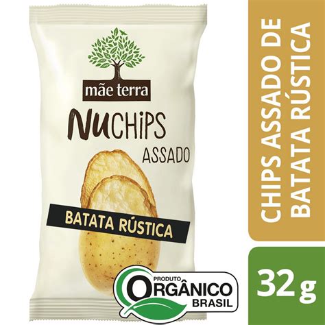 Chips Orgânico Mãe Terra Nuchips Batata Rústica 32g Drogarias Pacheco