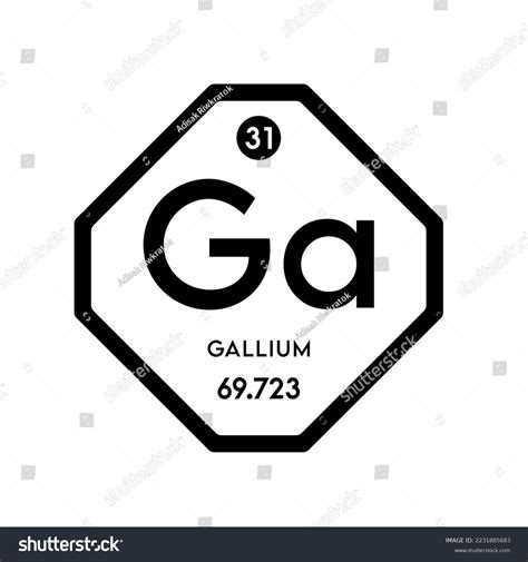 Gallium Icon Chemical Elements Formulas Atomic Stock Vector Royalty Free Shutterstock