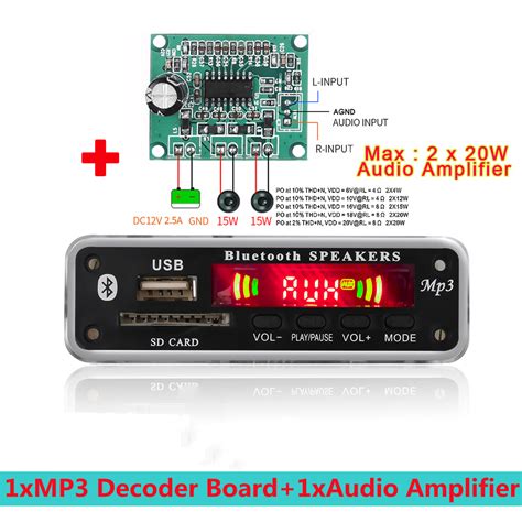 Wireless Bluetooth Music Decoder Board Audio Amplifier V V Audio Decoding Module Support USB