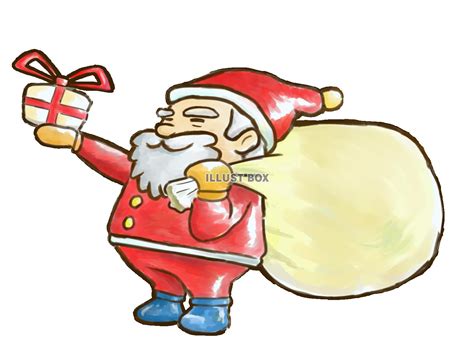 無料イラスト サンタクロースとプレゼント
