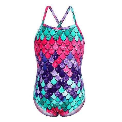AmzBarley Enfant Sirène Maillot de Bain Une Pièce Bretelles Licorne