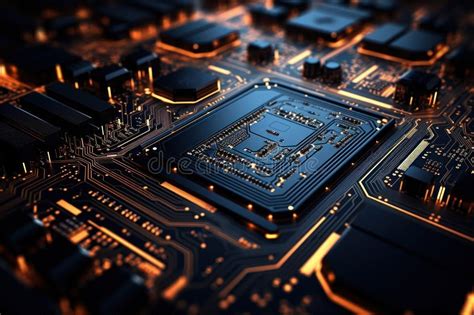 Inner And Outer Circuit Board Motherboard Abstract Background