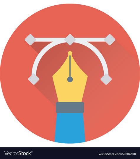 Bezier Tool Icon Royalty Free Vector Image Vectorstock