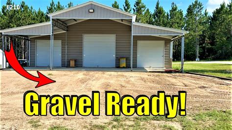 Diy Gravel Rock Driveway Project For Our Dream Workshop Youtube