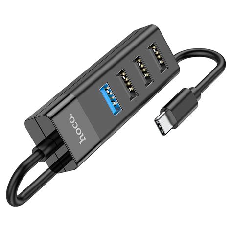 Type-C hub "HB23 Easy view" HDMI + USB3.0 + USB2.0 + RJ45 + PD - HOCO ...