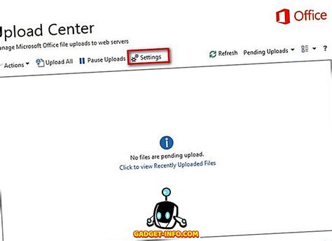 วธปดการใชงาน Microsoft Office Upload Center ใน Windows
