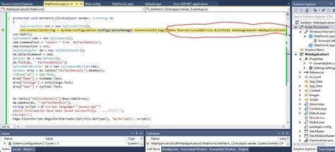 C I Am Unable To Connect My Database In The Connection String