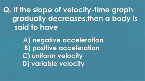 Decreasing Velocity Graph