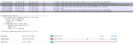 Tls Handshake Failed At Client Hello With Psk And Zabbix Agent 2
