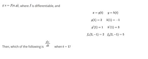 Solved If Z F X Y ﻿where F Is ﻿differentiable
