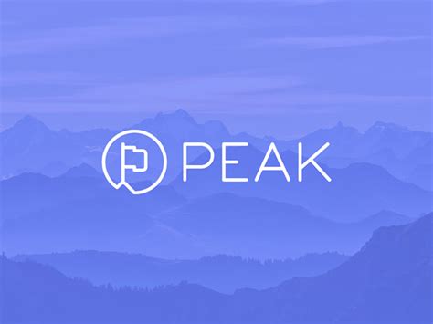 PEAK公司LOGO设计是以山顶的旗帜为图形创意 空灵LOGO设计公司