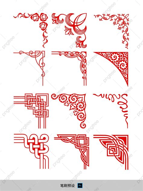 Classic Corner Border Brush Template Download On Pngtree