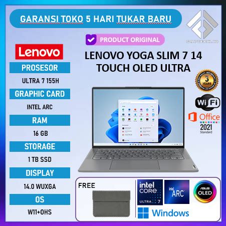 Jual Lenovo YOGA Slim Touch OLED ULTRA H Gb Tb W OHS PLUS ANTI GORE