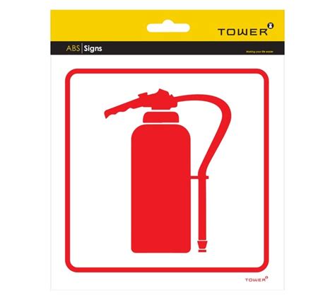 Tower Fire Extinguisher Sign Redwhite 190 X 190mm