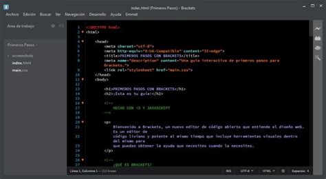 Brackets El Mejor Editor Html Css Javascript Sitio Wordpress
