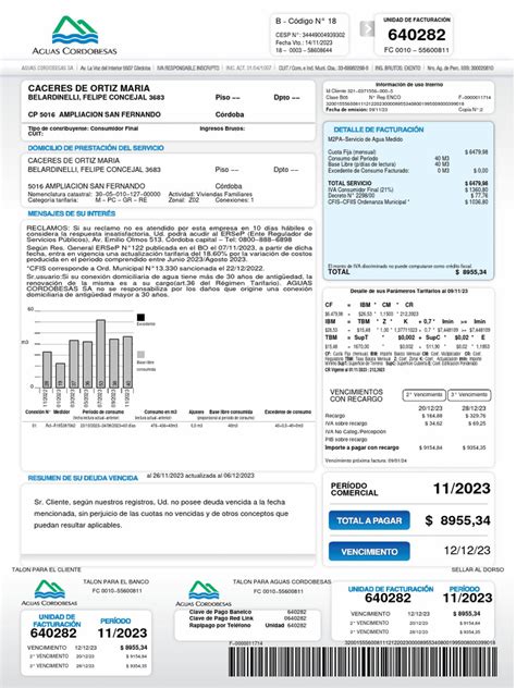 Factura Aguas Pdf Economias