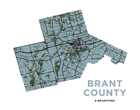 Brant County Map Print Jelly Brothers