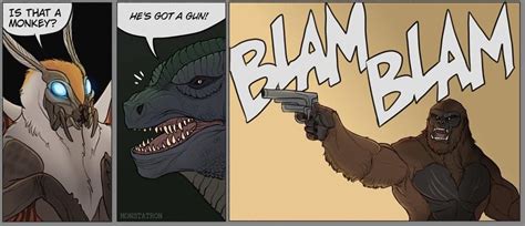 Pin By Steve Parys On Comic Book Art Godzilla Godzilla Funny