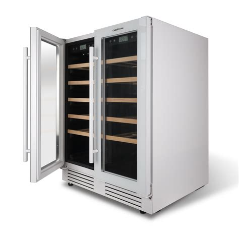 CellarPrivate винный шкаф встраиваемый, двухзонный белый на 42 бутылки ...