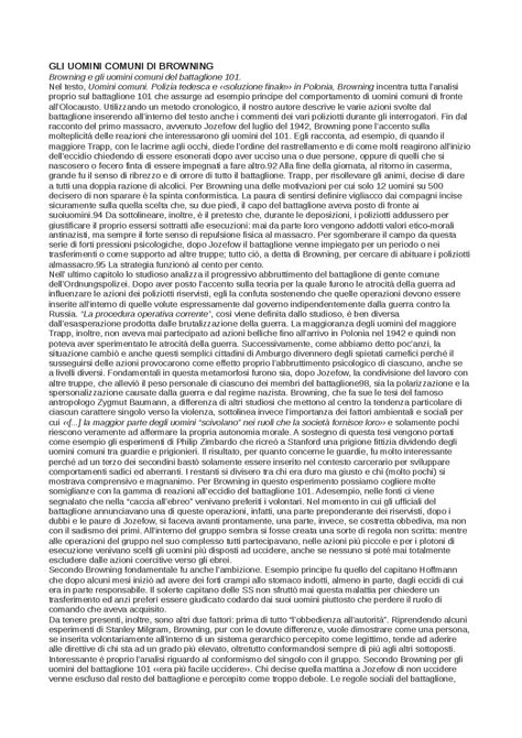 Riassunto Uomini Comuni Di Browning Appunti Di Storia Contemporanea