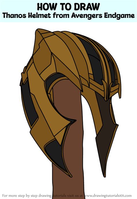 How To Draw Thanos Helmet From Avengers Endgame Avengers Endgame Step By Step