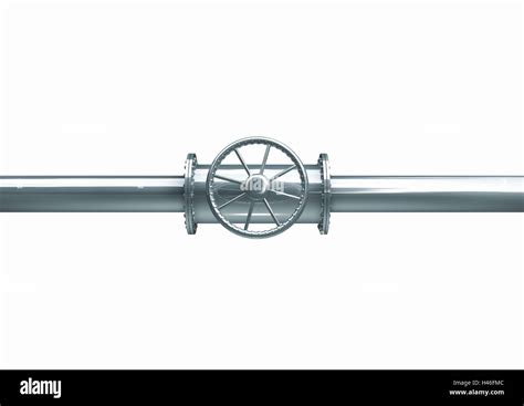 Blocking Valve At A Pipeline Stock Photo Alamy