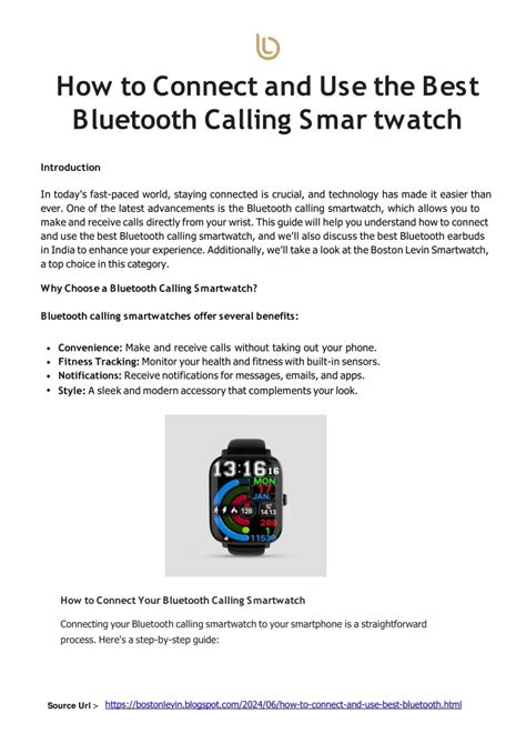 PPT How To Connect And Use The Best Bluetooth Calling Smartwatch PowerPoint Presentation ID