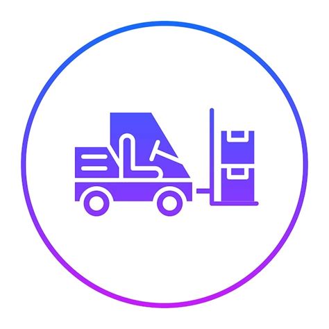 Иллюстрация векторного вилочного погрузчика Премиум векторы