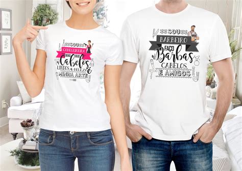 Camiseta personalizada Profissão Barbeiro Cabeleireira no Elo i Presentes Personalizados