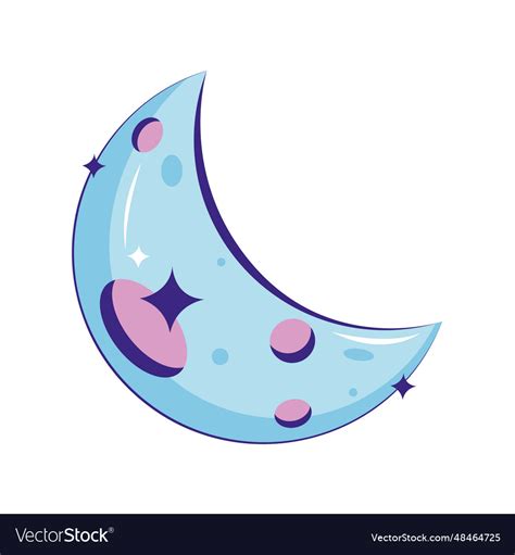 Blue Moon Design Royalty Free Vector Image Vectorstock