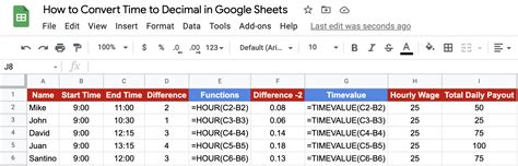 How To Convert Time To Decimal In Google Sheets Sheetaki
