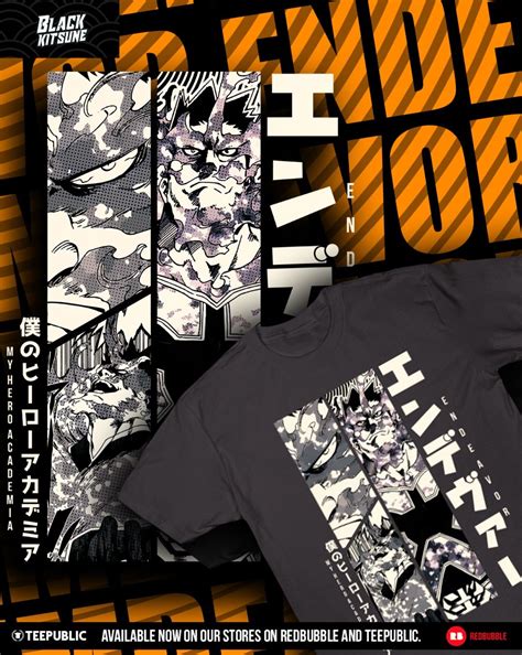 Endeavor My Hero Academia Manga Panel Design By Black Kitsune