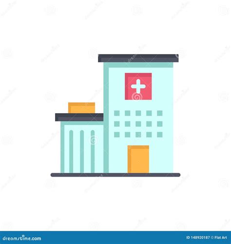 Hospital Building Clinic Medical Flat Color Icon Vector Icon Banner