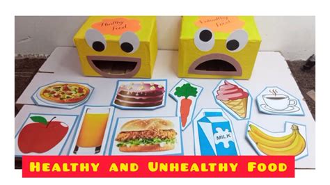 Healthy And Unhealthy Food Activities For Kindergarten