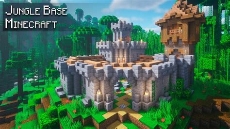 Minecraft How To Build A Jungle Base Easy Tutorial Minecraft Minecraft Jungle House