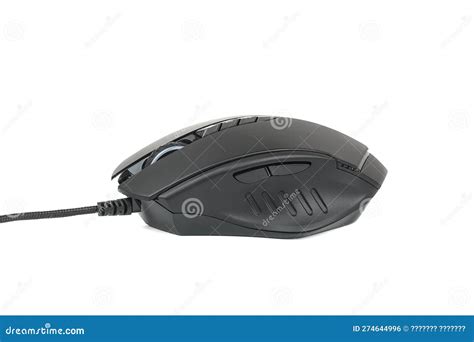 Black Computer Mouse Isolated On White Background Stock Photo Image