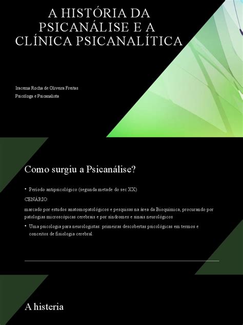 A História Da Psicanálise E A Pdf Psicanálise Sigmund Freud