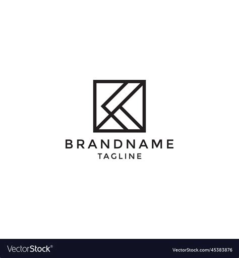 Letter K Abstract Logo Design Template Flat Vector Image