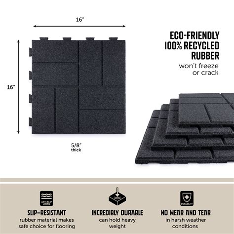 Interlocking Rubber Brick Pavers Premier Rubber Pavers Rubber Bricks