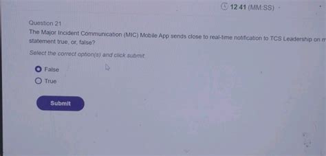1241 MMSS Question 21 The Major Incident StudyX