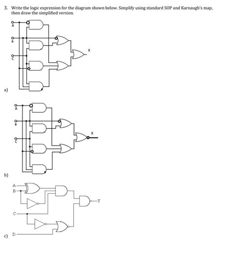 Solved Write The Logic Expression For The Diagram Shown