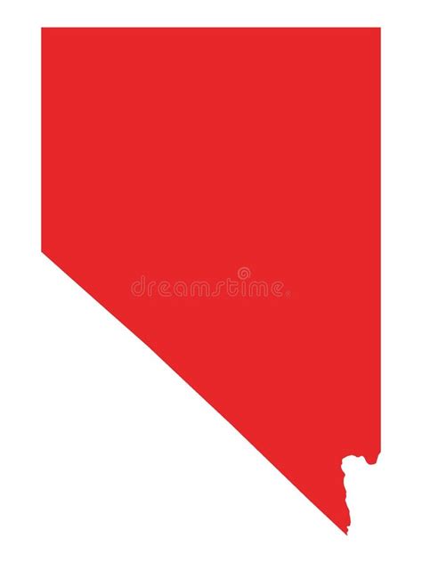 Rote Karte Von Us Staat Von Nevada Vektor Abbildung Illustration Von Föderativ Blau 145800242